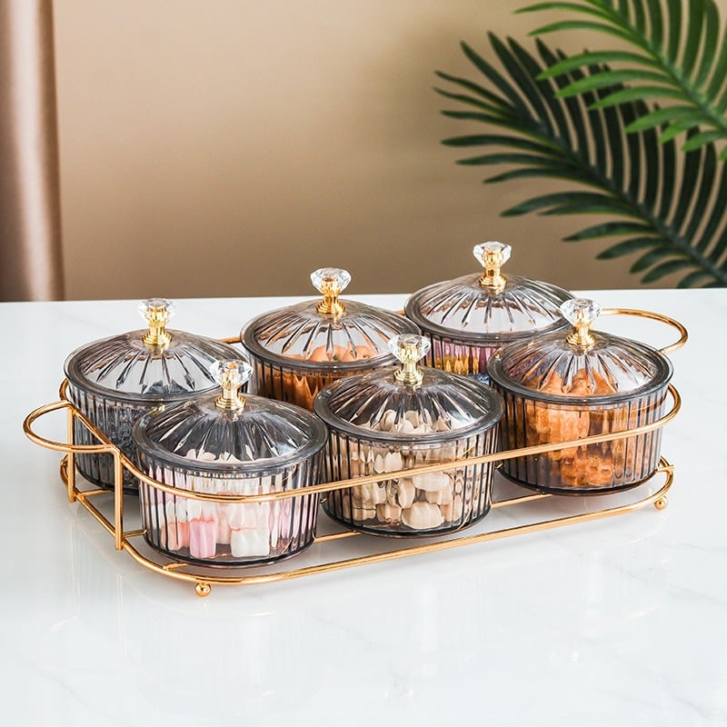 Khay Mứt Lưới 6 Hộp Sản Phẩm Decor Phòng Khách Sang Trọng